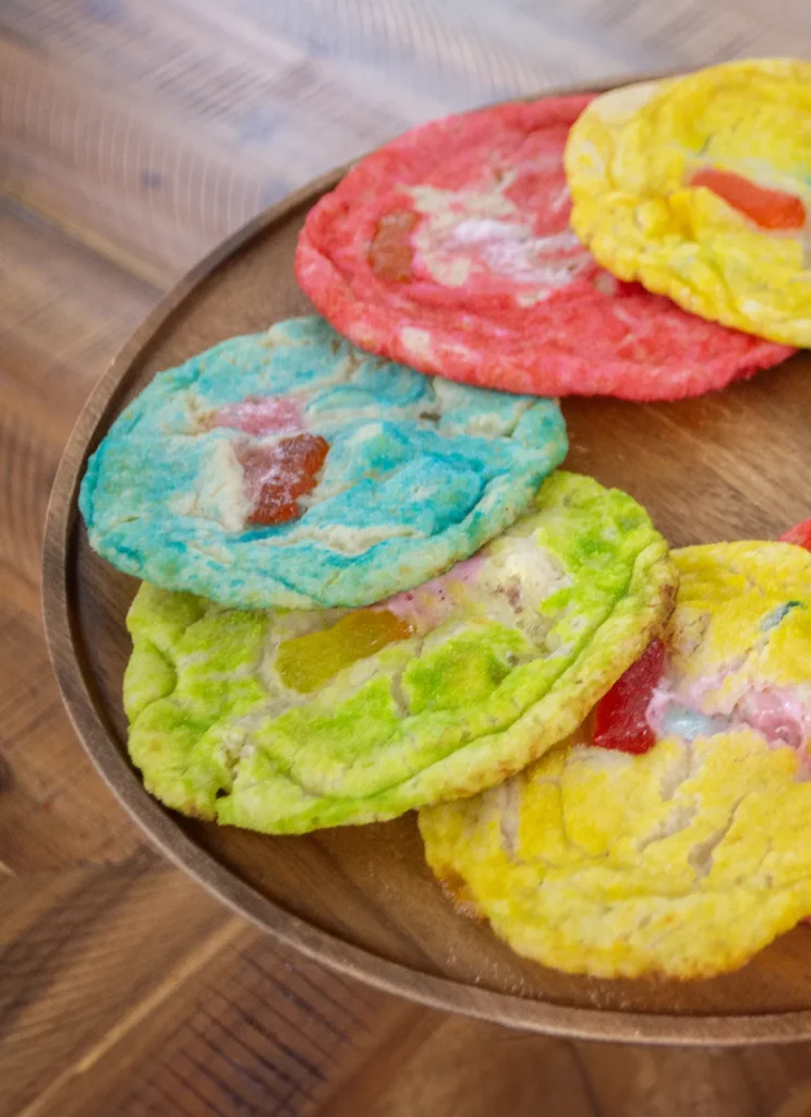 Super-Gooey Sour Patch Kids Cookies with Marshmallows - Lowbrow Fancy